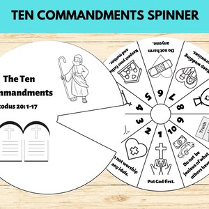 Ten Commandments Bible Story Activity, Sunday School Craft, Ten ...