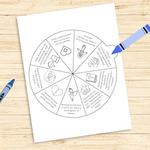 The Beatitudes Bible Story Activity, Sunday School Craft, Beatitudes ...