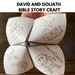 David and Goliath Bible Story Activity, Sunday School Craft, Fortune ...