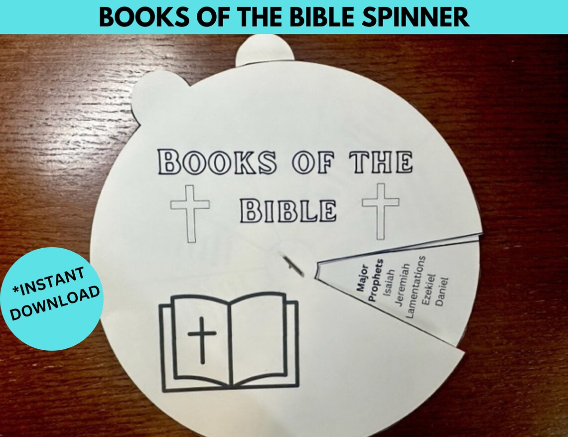 Books of the Bible Spinner, Books of the Bible Printable, Old and New ...
