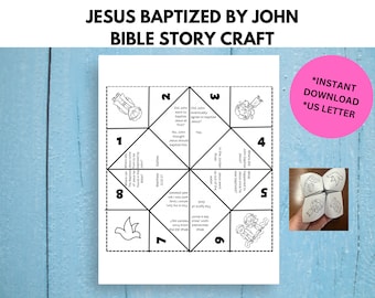 Baptism of Jesus Craft, Jesus Baptized, Fortune Teller, Cootie Catcher ...