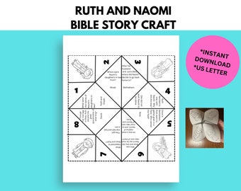 Ruth and Naomi Spinner, Bible Story Craft, Sunday School Lesson, Book ...
