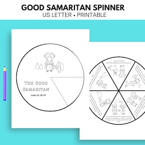 Good Samaritan Bible Story Activity, Sunday School Craft, Spinner ...