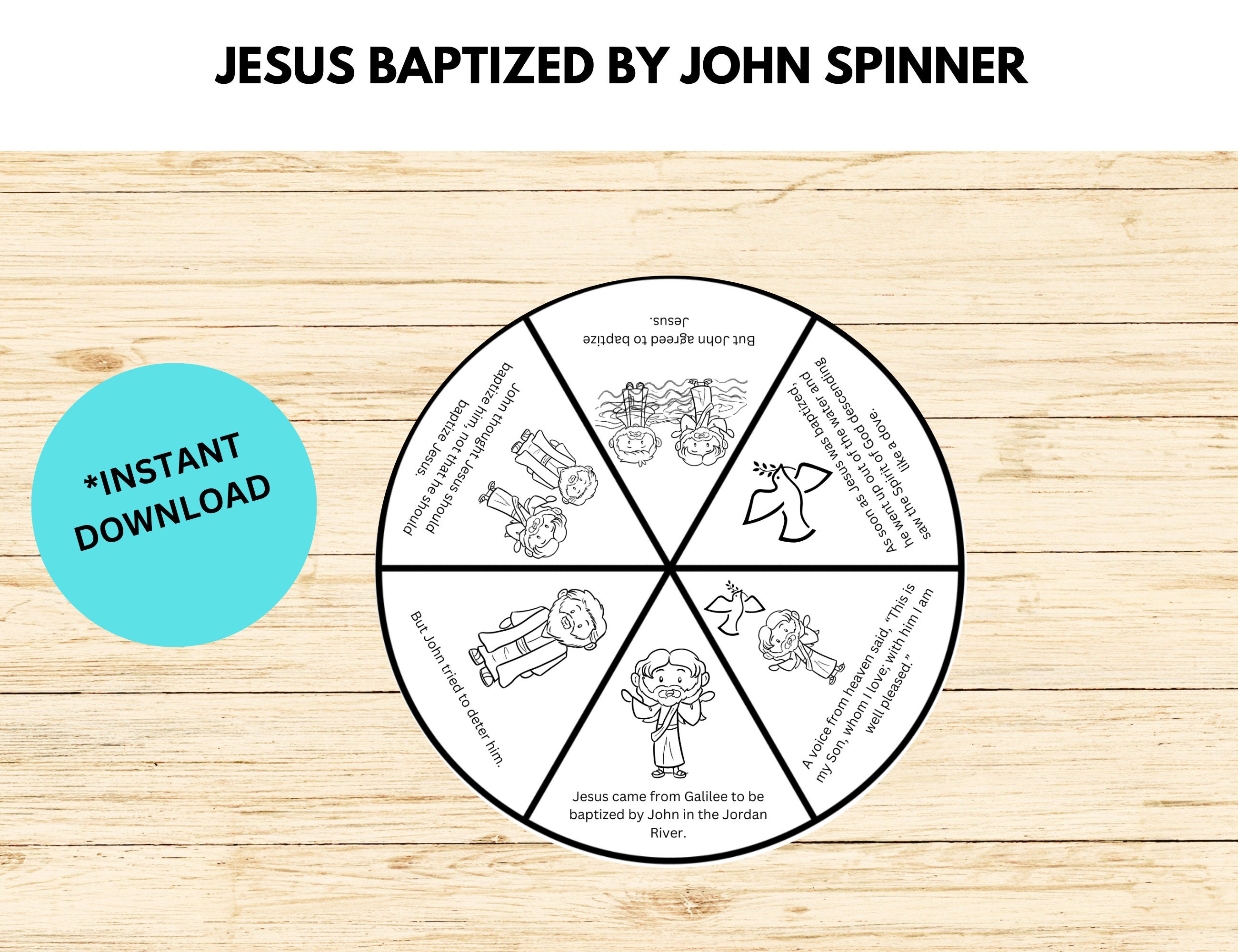 Jesus Baptism, John the Baptist Bible Story Activity, Sunday School ...