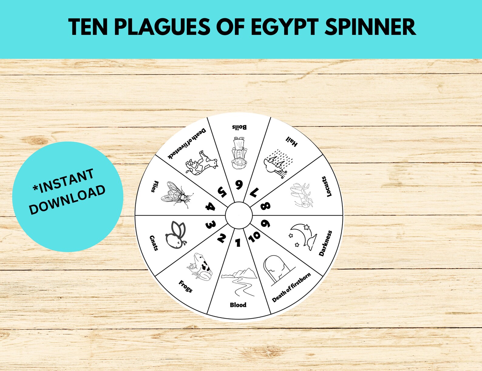 Plagues of Egypt Bible Story Activity, Sunday School Lesson, Ten ...