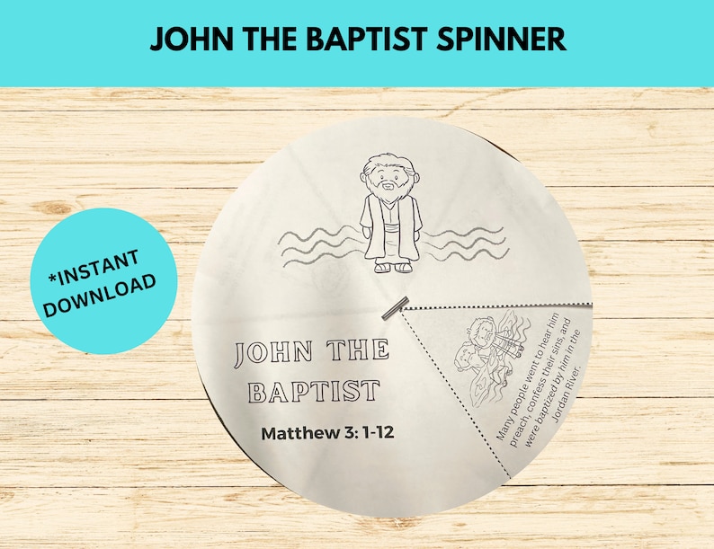 John the Baptist Bible Story Activity, Sunday School Craft, John the ...