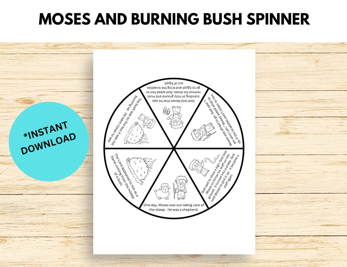 Moses and the Burning Bush Sunday School Craft, Bible Story Activity ...