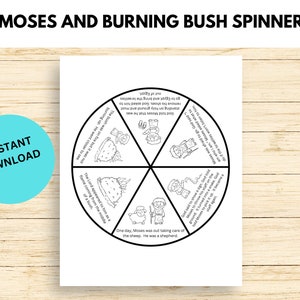 Moses and the Burning Bush Sunday School Craft, Bible Story Activity ...