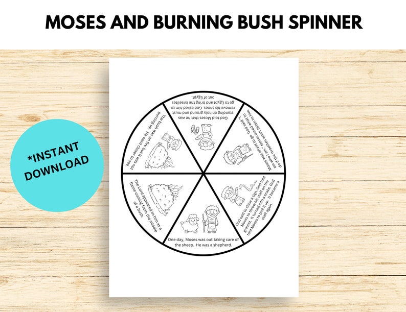 Moses and the Burning Bush Sunday School Craft, Bible Story Activity ...