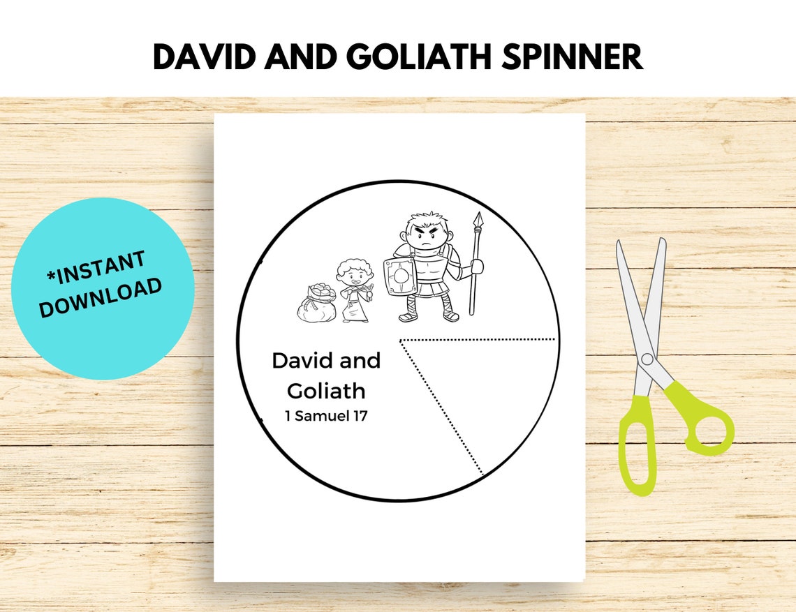 David and Goliath Sunday School Craft, Bible Story Activities, Kids ...