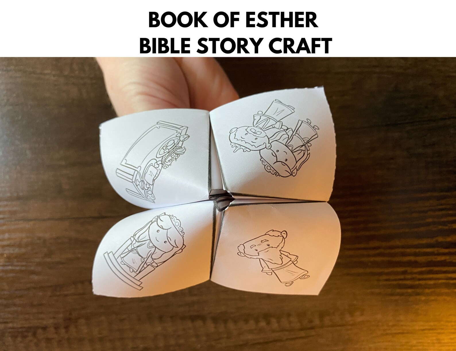 Book of Esther Bible Story Activity, Sunday School Craft, Fortune ...