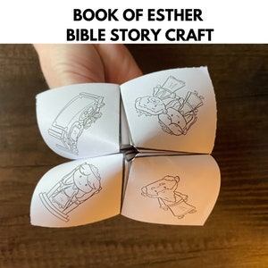 Book of Esther Bible Story Activity, Sunday School Craft, Fortune ...