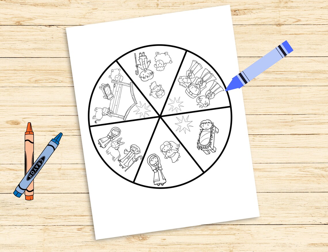 Christmas Nativity Spinner, Christmas Nativity Bible Story, Sunday ...