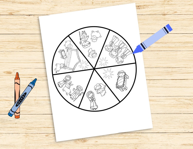 Christmas Nativity Spinner, Christmas Nativity Bible Story, Sunday ...