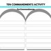Ten Commandments Bible Story Activity, Ten Commandments Craft, Sunday ...