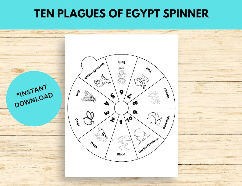 Plagues of Egypt Bible Story Activity, Sunday School Lesson, Ten ...