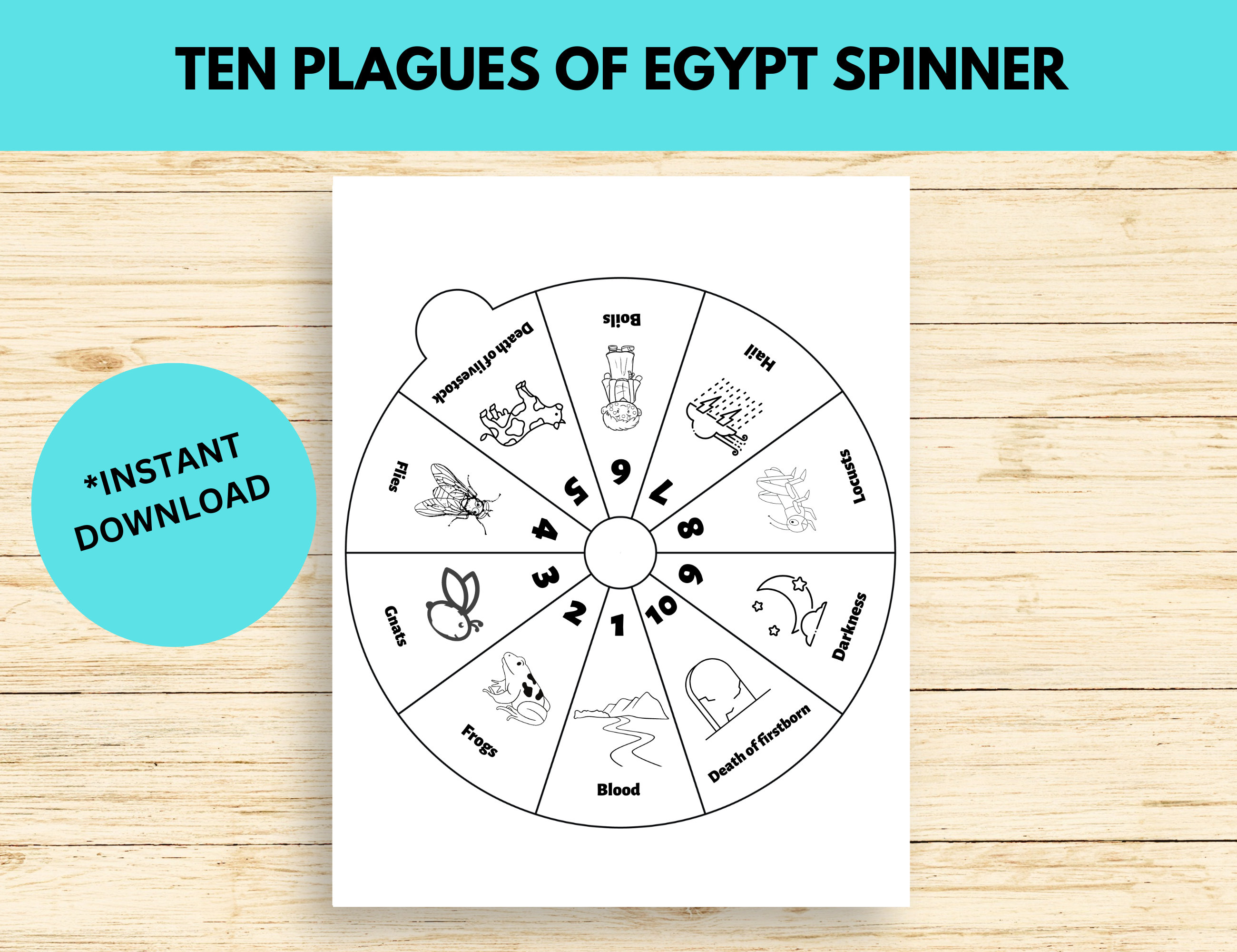 Plagues of Egypt Bible Story Activity, Sunday School Lesson, Ten ...
