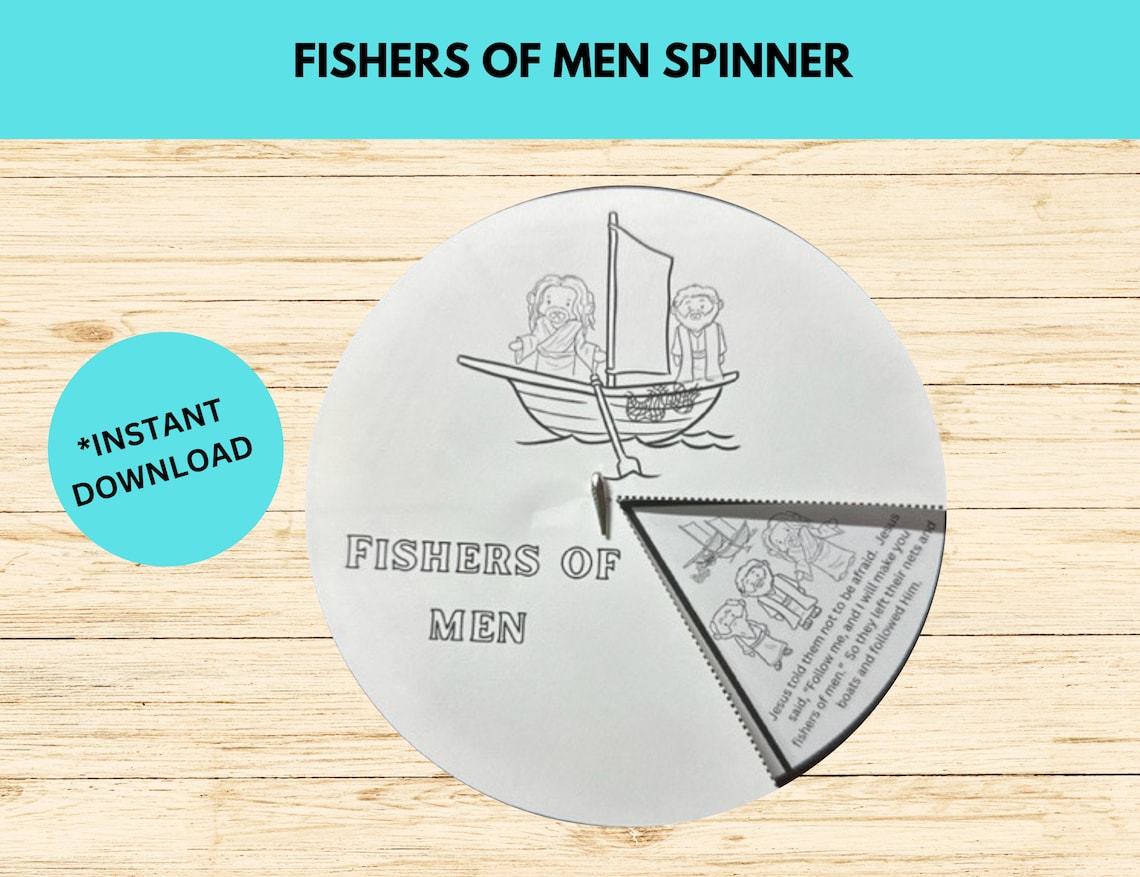 Fishers of Men Bible Story Activity, Sunday School Craft, Printable ...