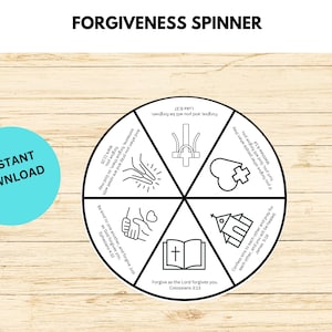Forgiveness Bible Story Activity, Sunday School Craft, Spinner ...