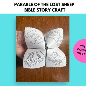 Parable of the Lost Sheep Bible Story Activity, Sunday School Craft ...