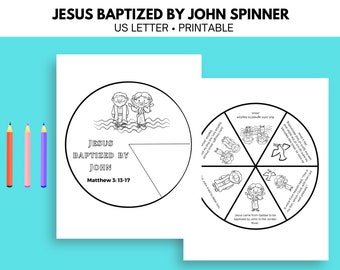 Jesus Baptism Craft, Jesus Baptized, Bible Story for Kids, Baptism of ...