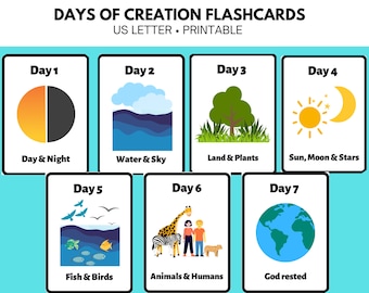 Printable Creation Bible Craft. Kids Craft for the 7 Days of - Etsy