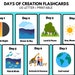 Days of Creation Flashcards, Sunday School Lesson, Bible Story Activity ...