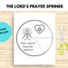 The Lord's Prayer Activity, Sunday School Craft, Lord's Prayer Spinner ...