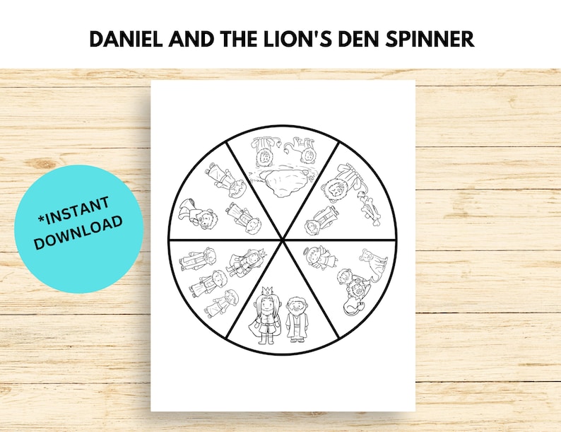 Daniel and the Lions Den Spinner, Daniel in the Lions Den Bible Story ...