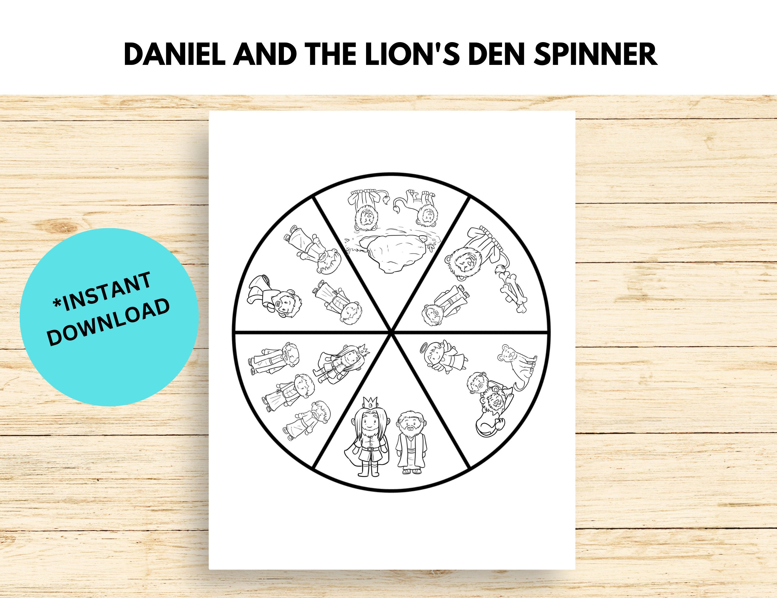 Daniel and the Lions Den Spinner, Daniel in the Lions Den Bible Story ...