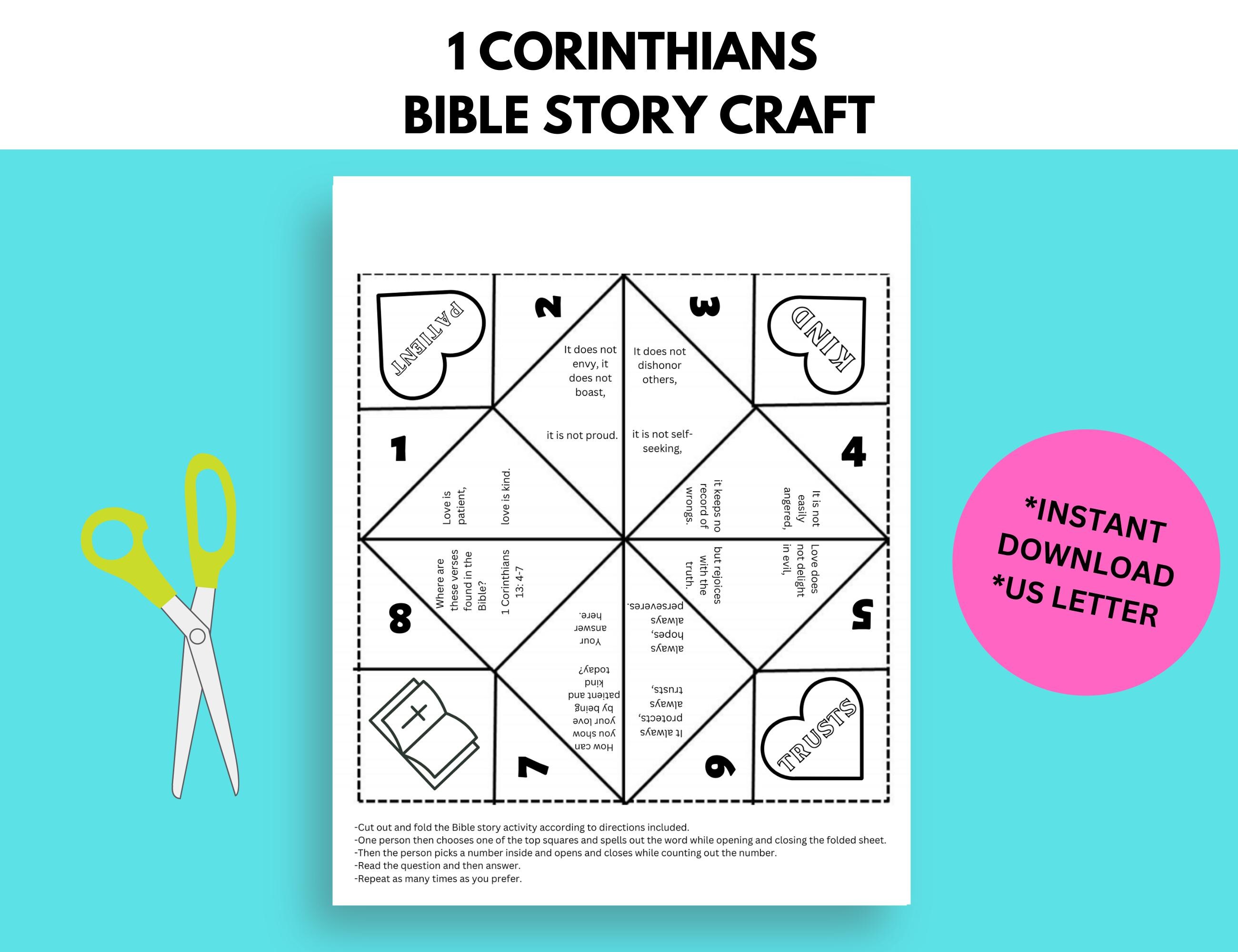 Love is Patient Sunday School Craft, 1 Corinthians 13 Bible Story ...