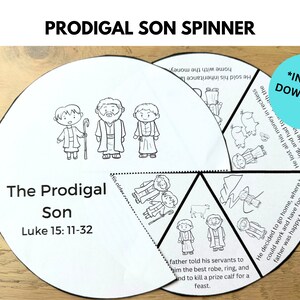 Prodigal Son Spinner, Prodigal Son Bible Story, Sunday School Craft ...