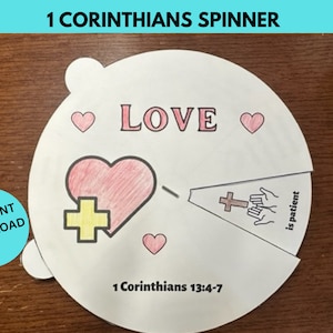 Love is Patient Sunday School Craft, 1 Corinthians 13 Bible Story ...