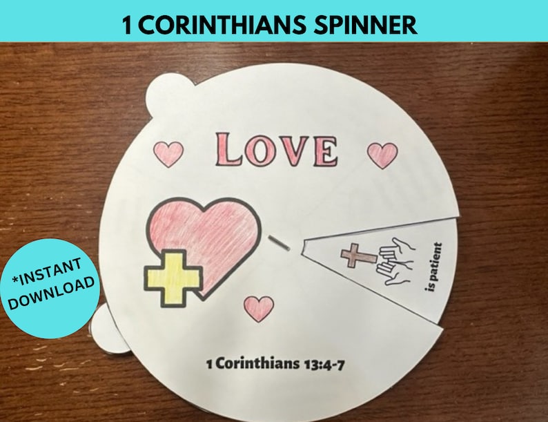 Love is Patient Sunday School Craft, 1 Corinthians 13 Bible Story ...