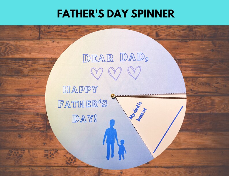 Father's Day Craft, Fathers Day Card, Dad's Day Spinner Card, Fun Dad ...
