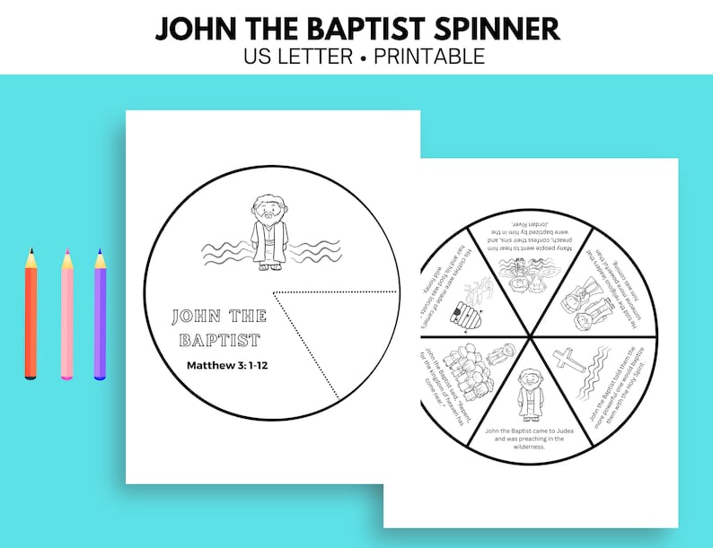 John the Baptist Bible Story Activity, Sunday School Craft, John the ...