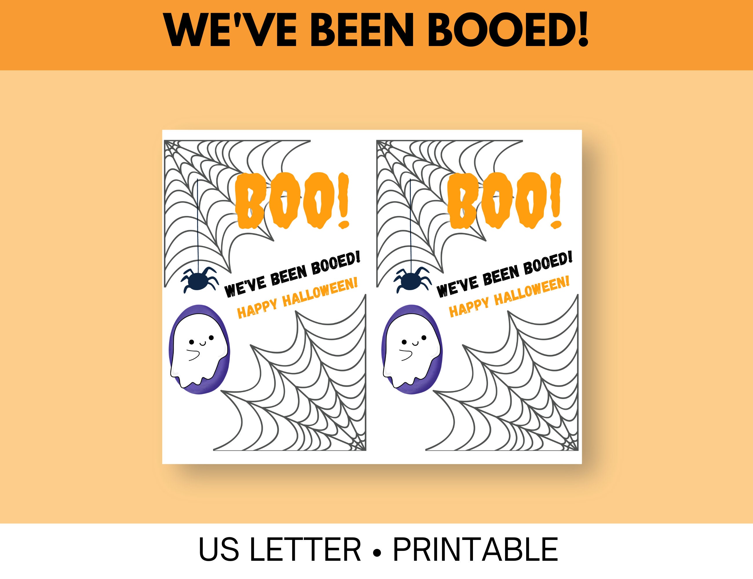 You've Been Booed Printable We've Been Booed Sign - Etsy