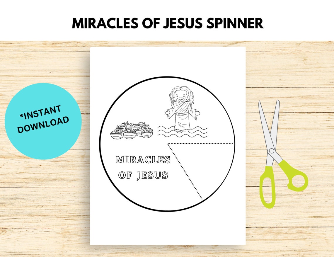 Jesus Miracles Sunday School Craft, Bible Story Activity, Printable ...