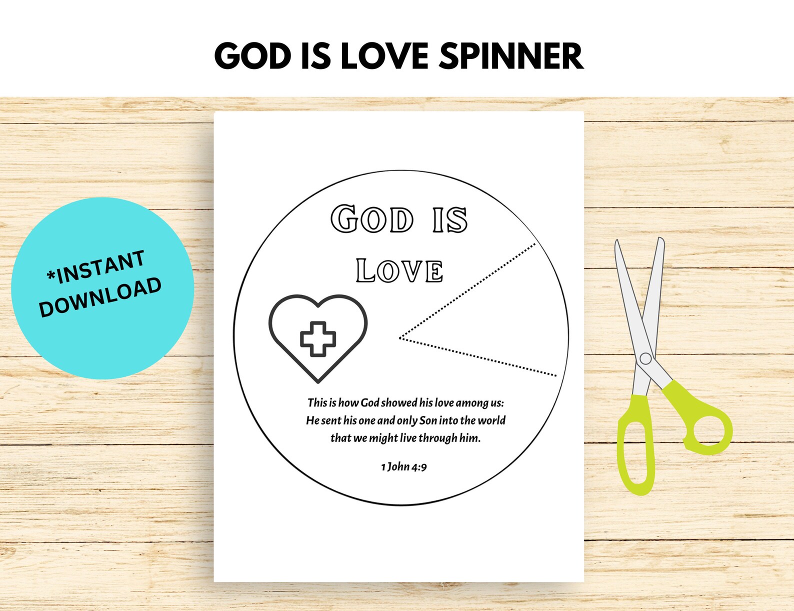 Gods Love Bible Story Activity, Sunday School Craft, Scripture Activity ...
