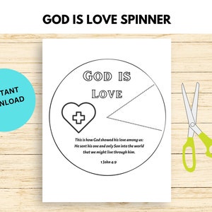 Gods Love Bible Story Activity, Sunday School Craft, Scripture Activity ...