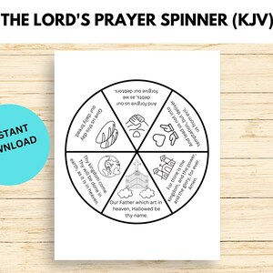 The Lord's Prayer Activity KJV, Sunday School Craft, Lord's Prayer ...