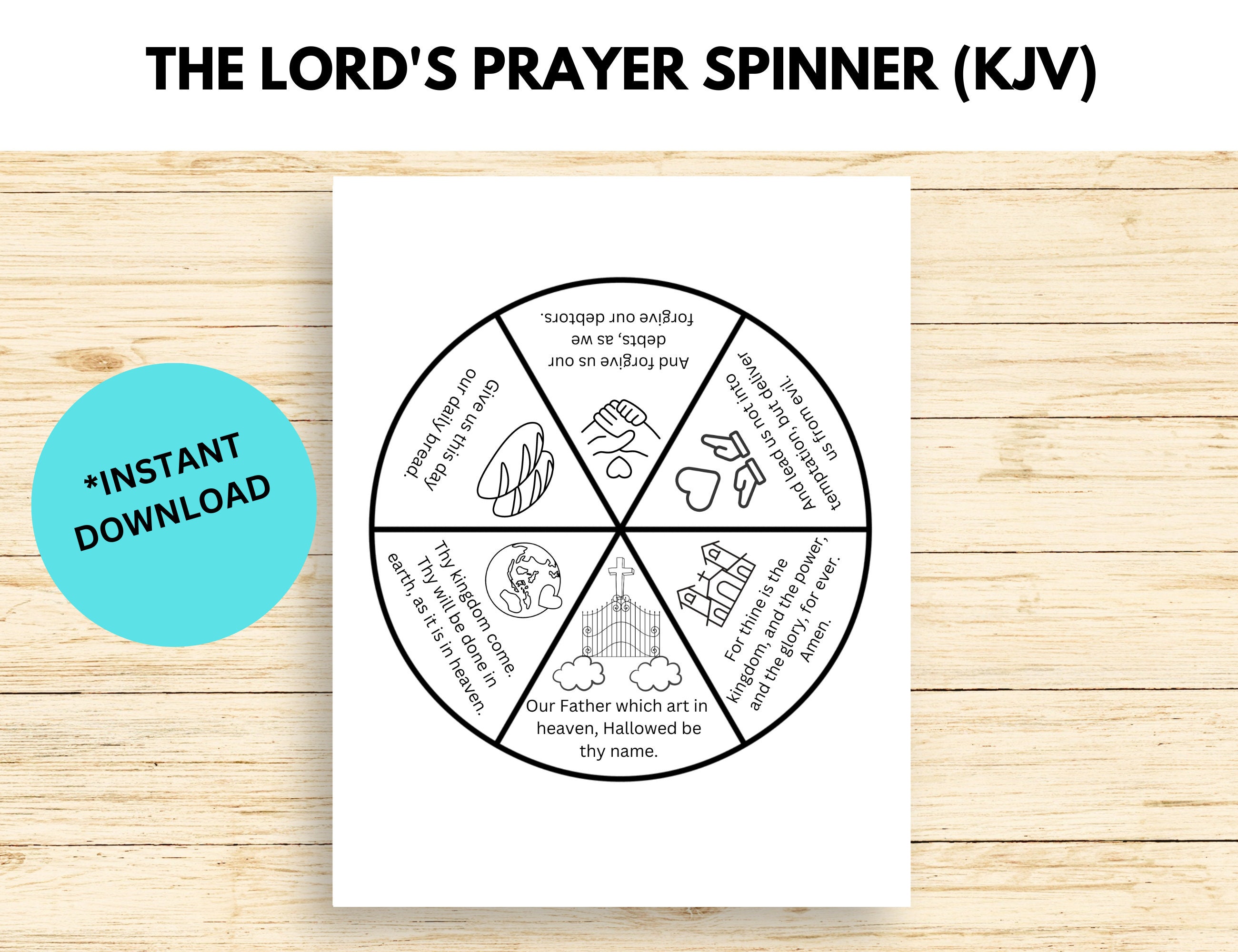 The Lord's Prayer Activity KJV, Sunday School Craft, Lord's Prayer ...