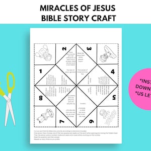 Jesus Miracles Sunday School Craft, Bible Story Activity, Fortune ...