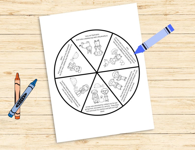 Good Samaritan Bible Story Activity, Sunday School Craft, Spinner ...