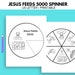 Jesus Feeds 5000 Spinner, Jesus Feeds the Multitudes Bible Story ...