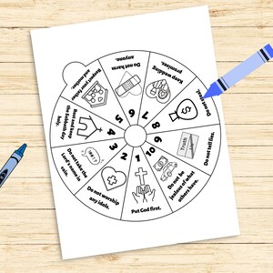 Ten Commandments Bible Story Activity, Sunday School Craft, Ten ...
