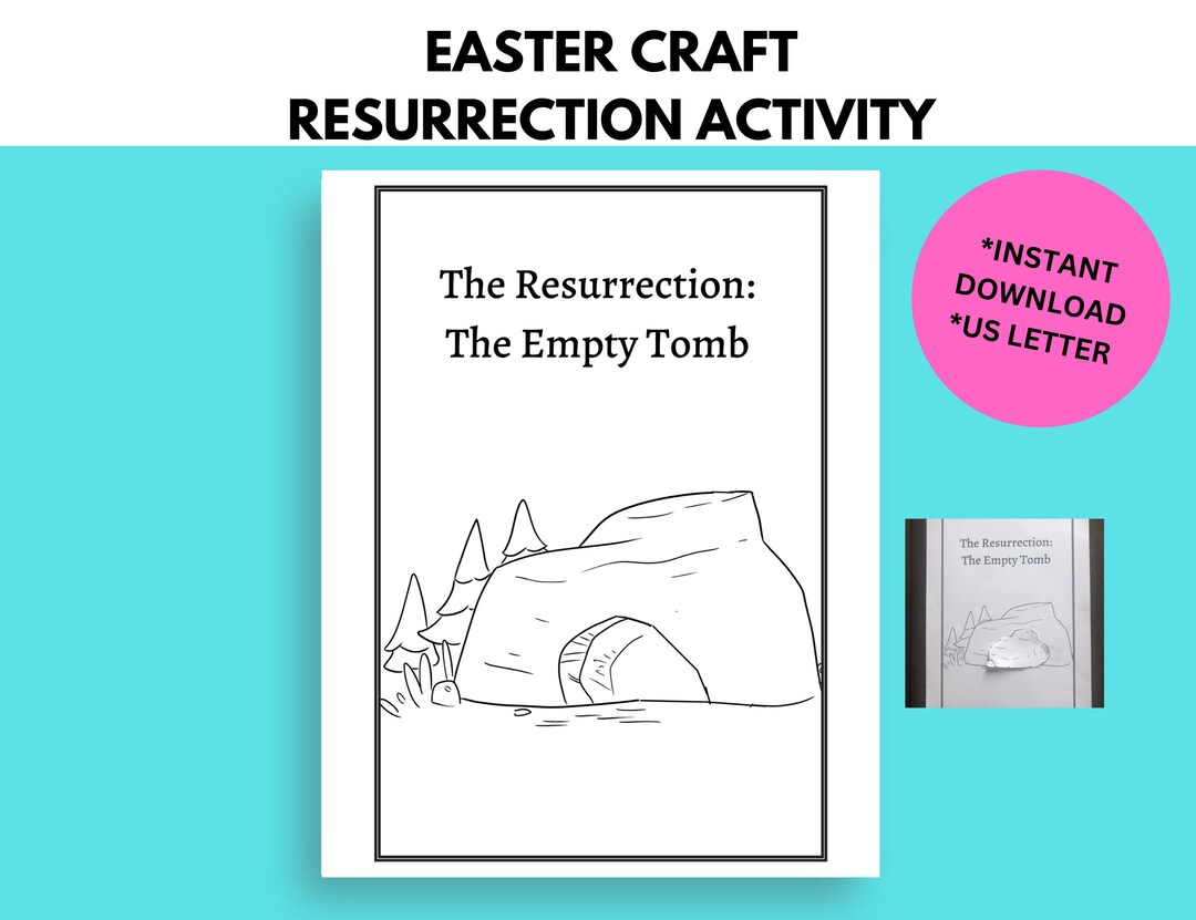 Easter Bible Story Activity, Resurrection Craft, Easter Craft, Sunday ...