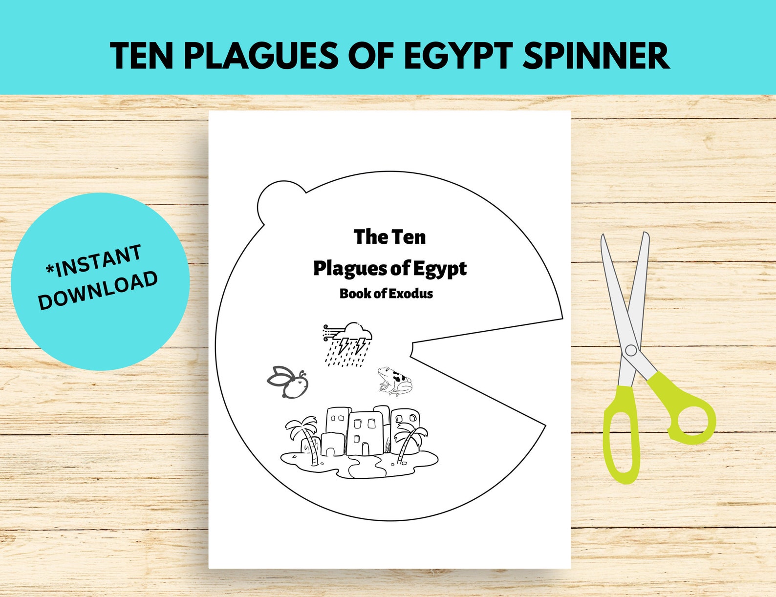 Plagues of Egypt Bible Story Activity, Sunday School Lesson, Ten ...