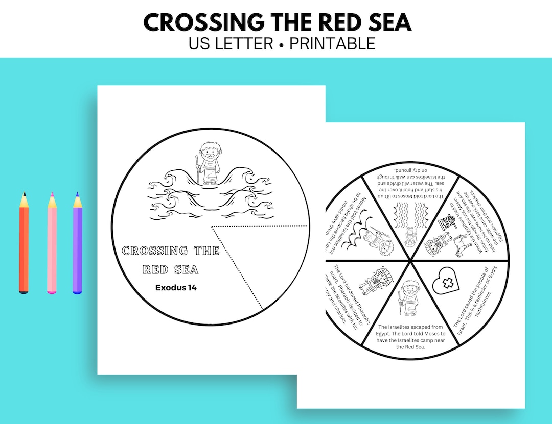 Crossing the Red Sea, Moses Parts the Red Sea Craft, Sunday School ...