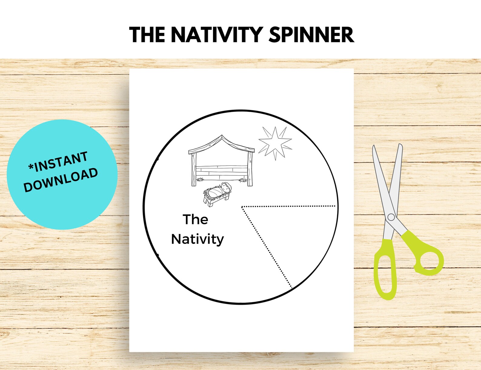 Christmas Nativity Spinner, Christmas Nativity Bible Story, Sunday ...
